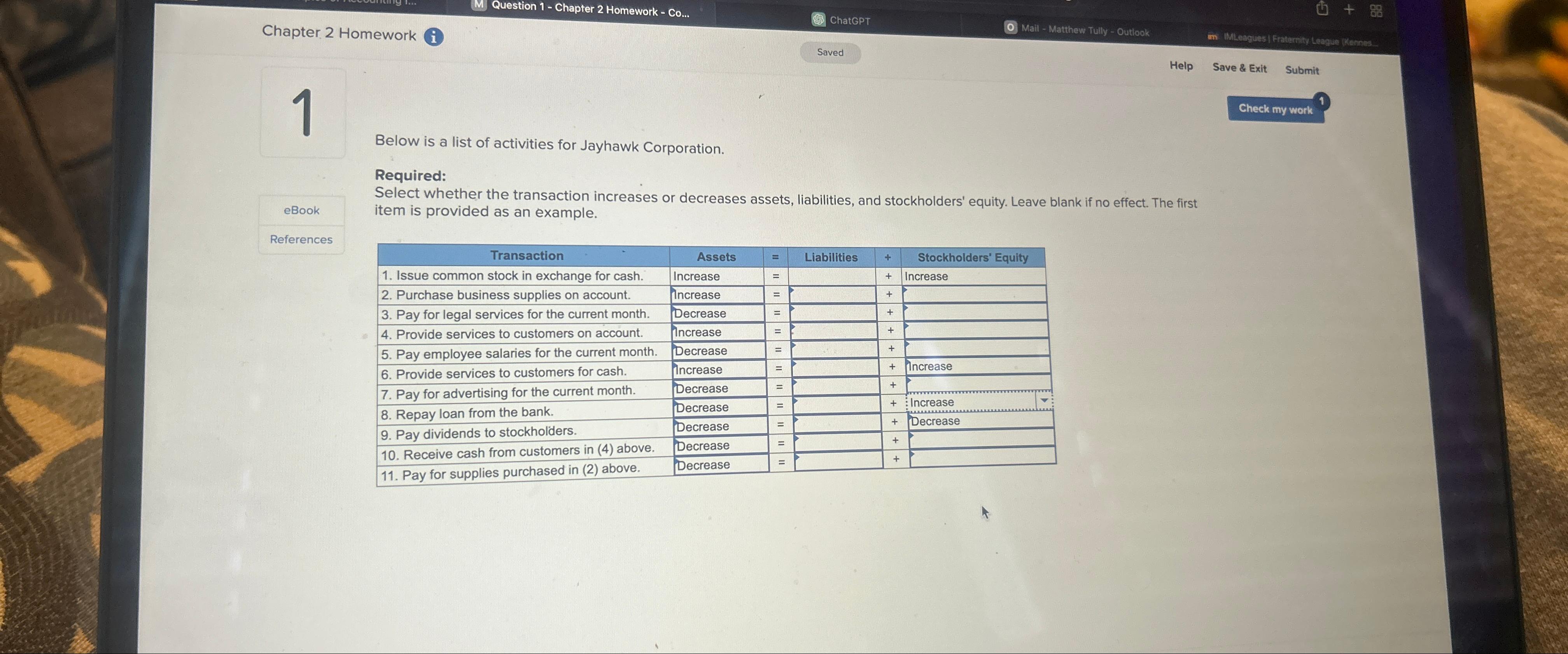 Solved Chapter 2 Homework (i)\\nQuestion 1 - Chapter 2 | Chegg.com
