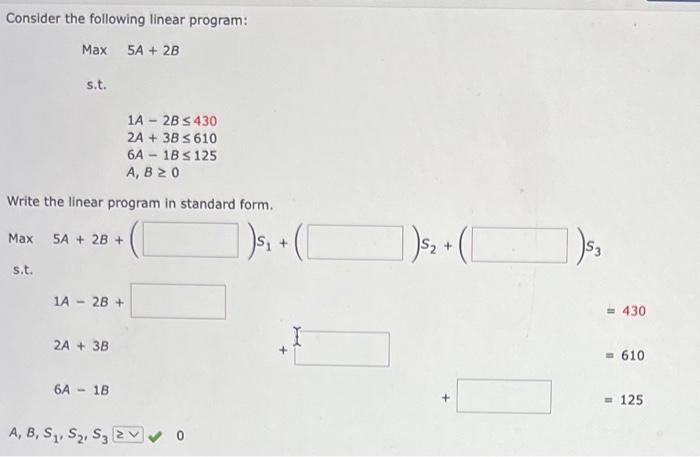 Solved Consider the following linear program: Max s.t. | Chegg.com