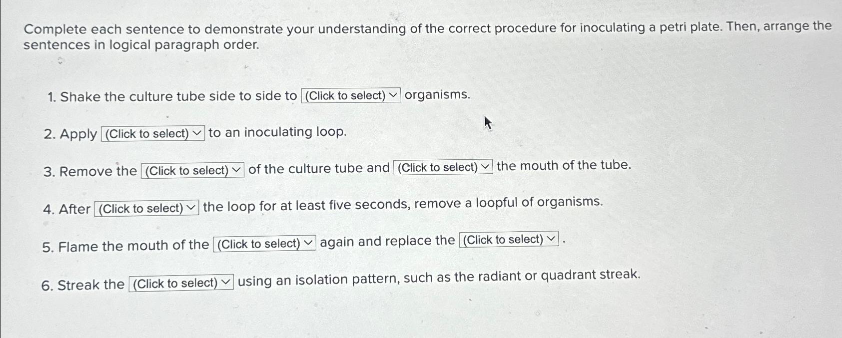 Complete each sentence to demonstrate your | Chegg.com