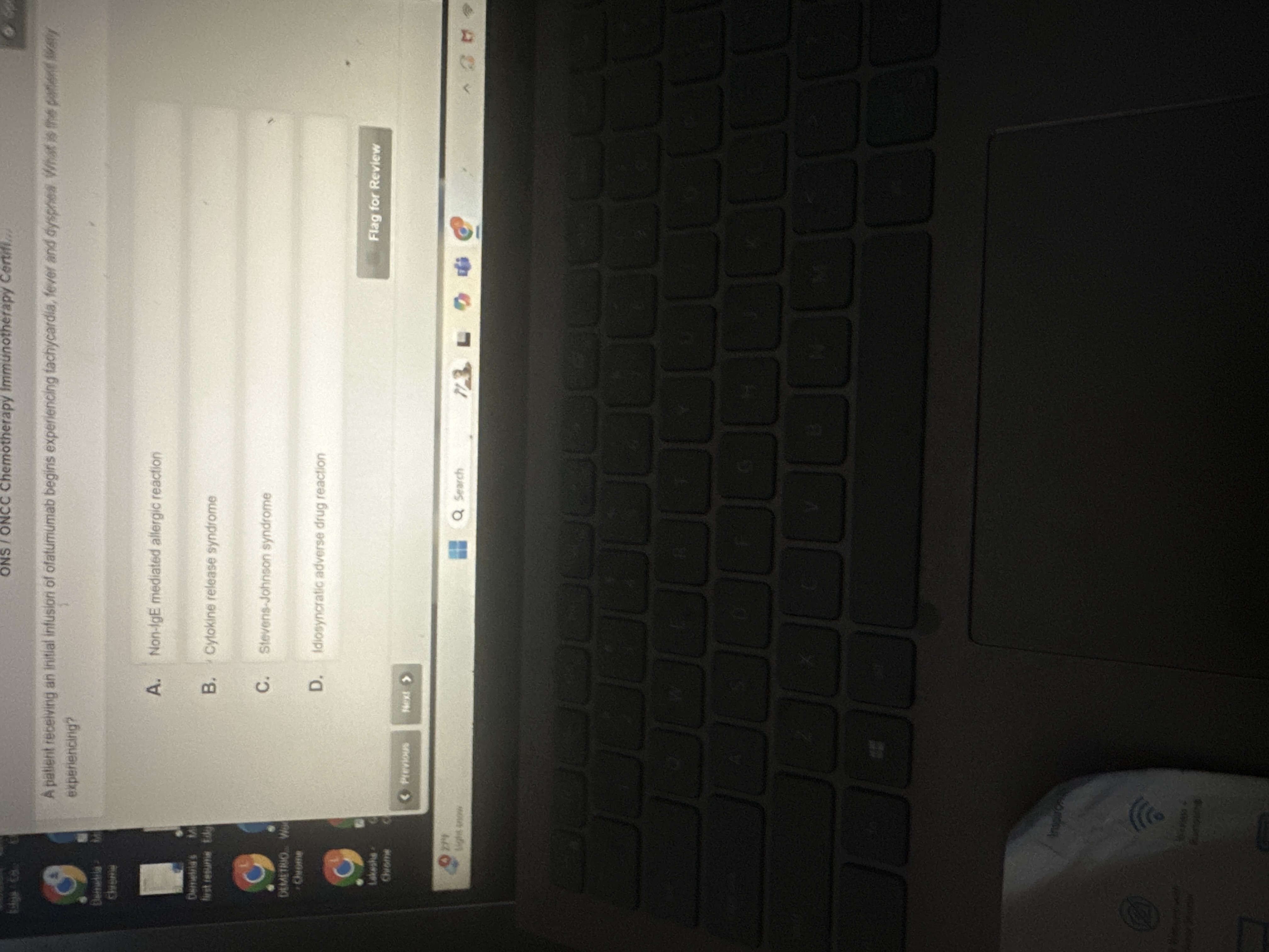 Solved A patient recelving an ﻿initial infusion of | Chegg.com