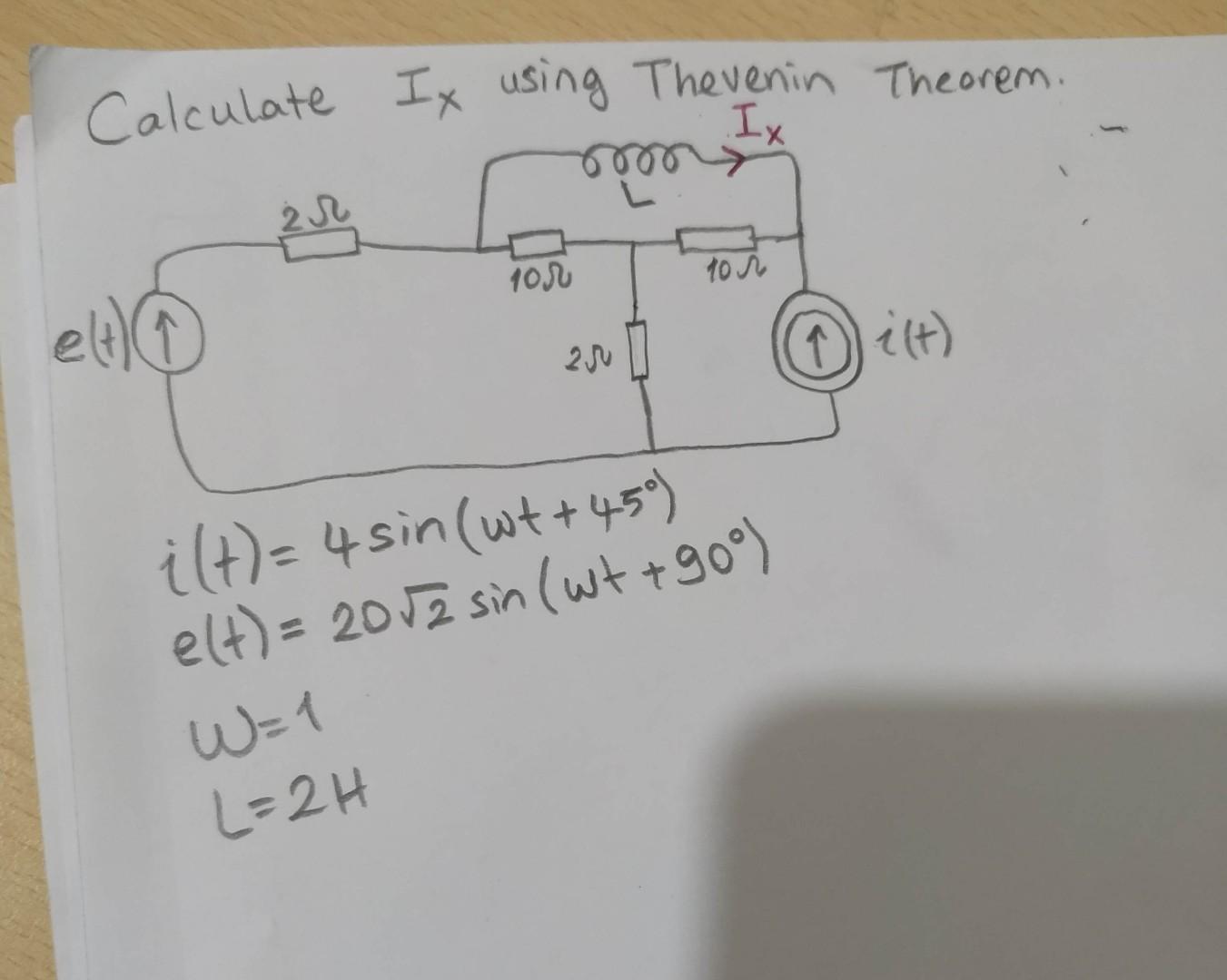 Solved Calculate Ix using Thevenin theorem. (Pls, try to | Chegg.com