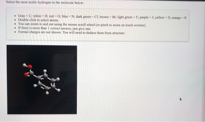 Solved Select the most acidic hydrogen in the molecule | Chegg.com