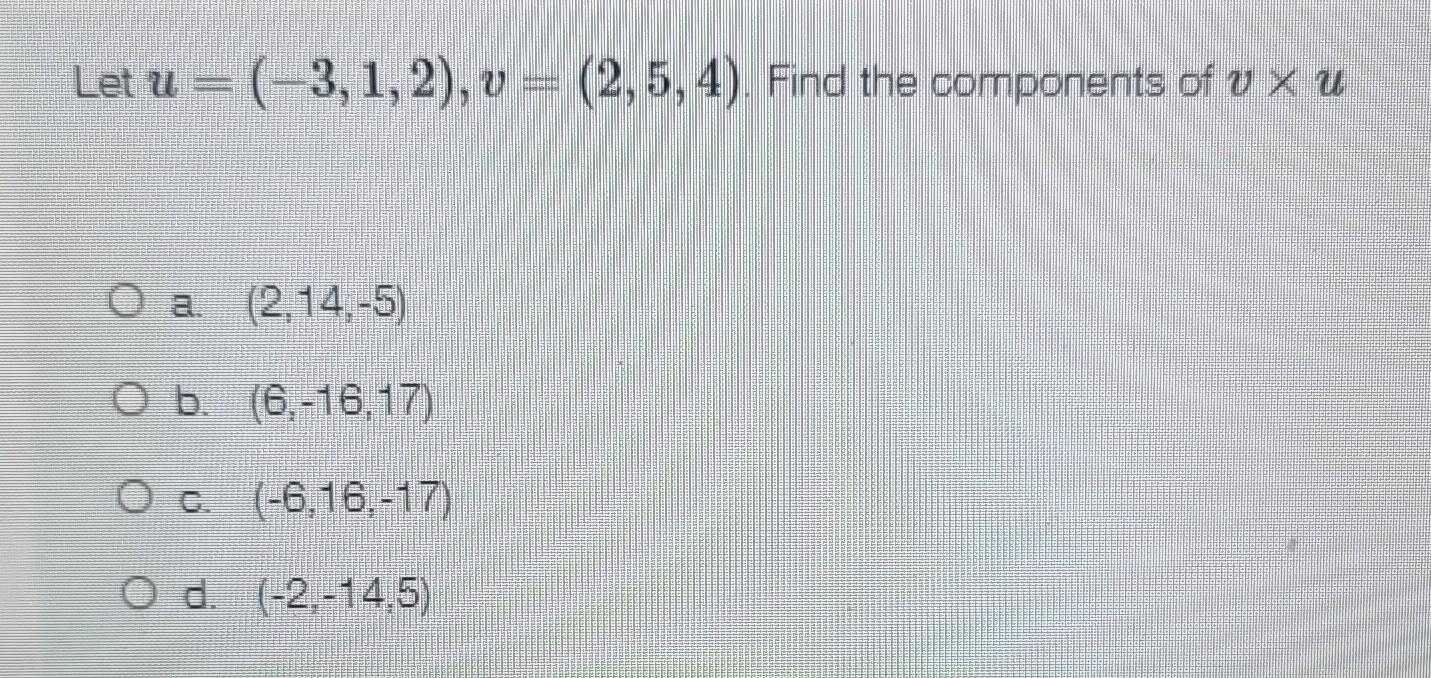Solved If ∥u∥=2,∥v∥=1, and u.v=1, then the angle ( in | Chegg.com