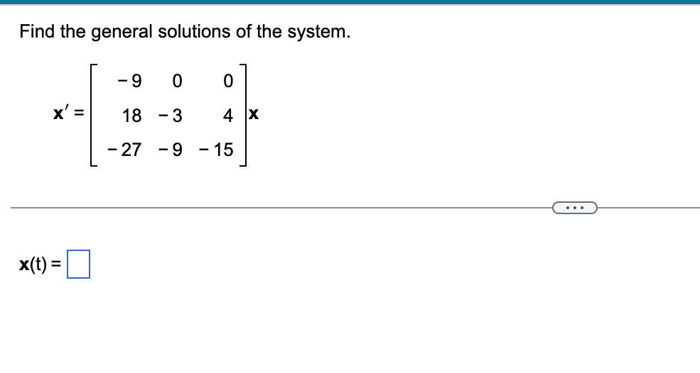 Solved Find the general solutions of the | Chegg.com