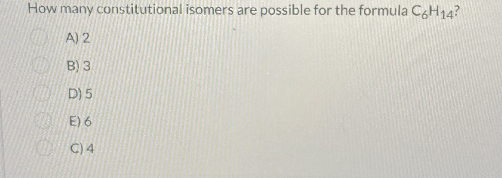 Solved How many constitutional isomers are possible for the | Chegg.com