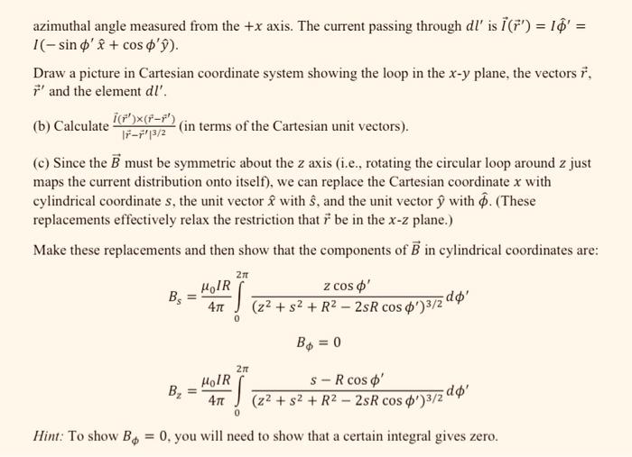 Solved Electromagnetism question-Can someone do the complete | Chegg.com