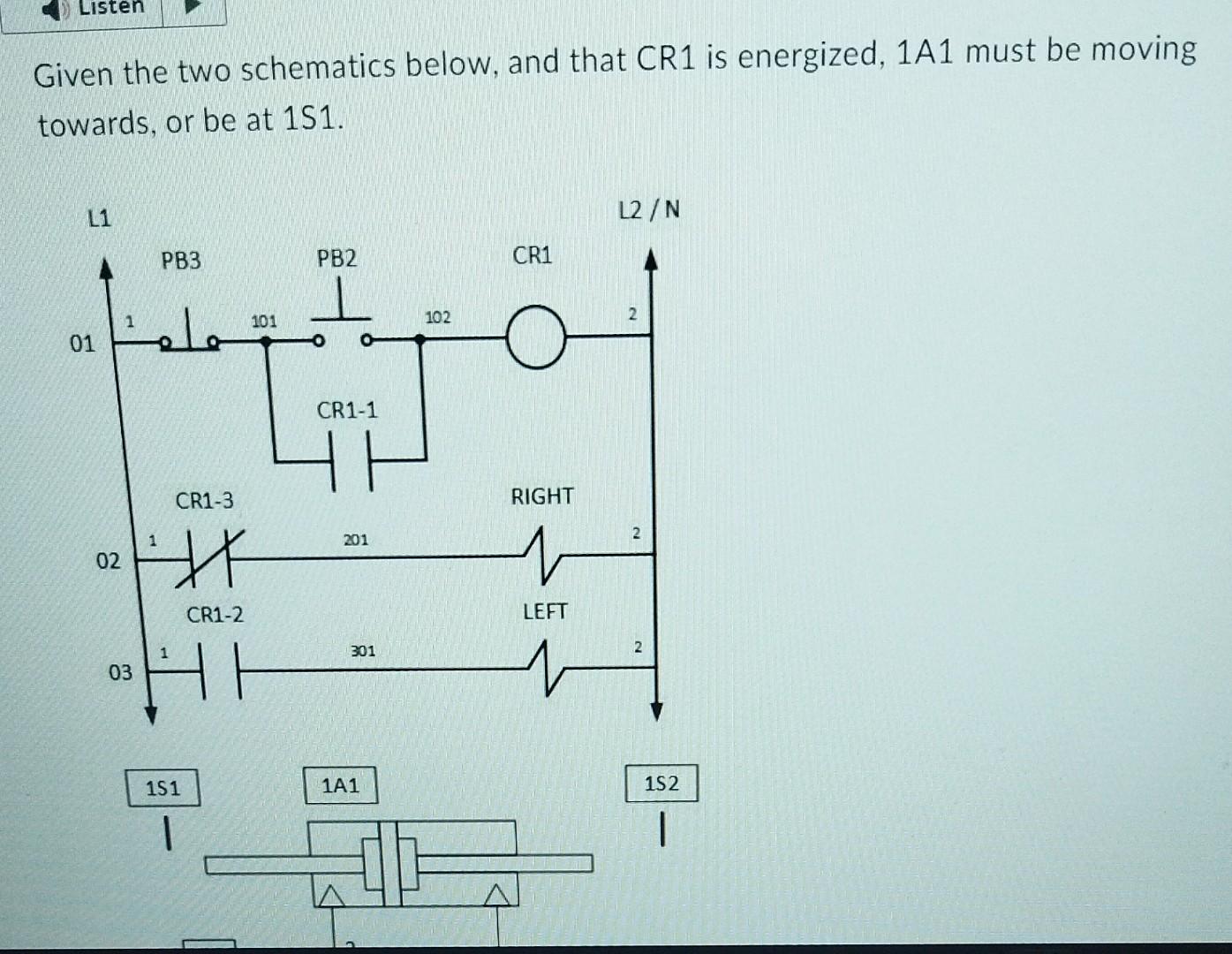 Solved Given the two schematics below, and that CR1 is | Chegg.com