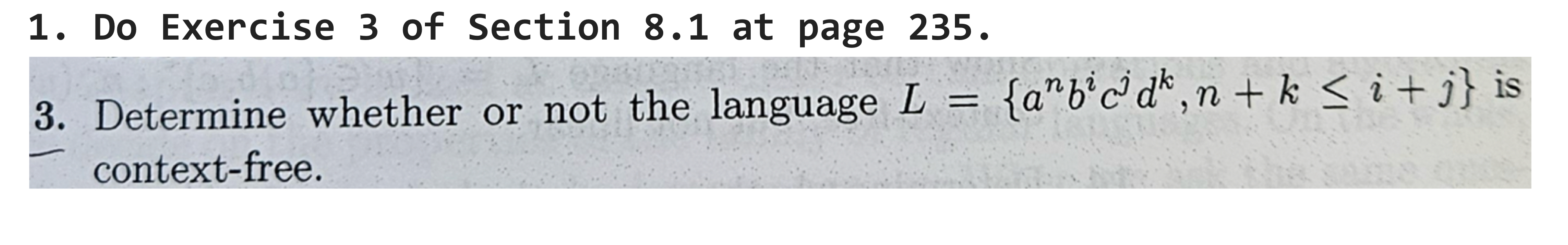 Solved Do Exercise 3 ﻿of Section 8.1 ﻿at page 235 .Determine | Chegg.com