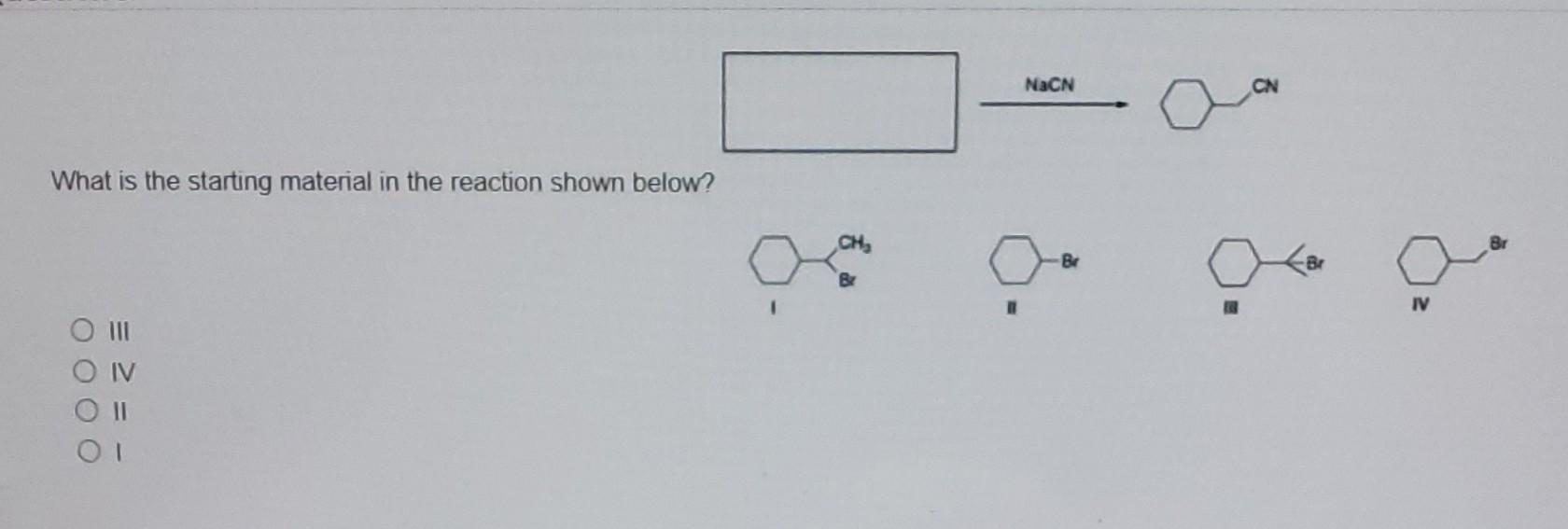 Solved What is the starting material in the reaction shown | Chegg.com