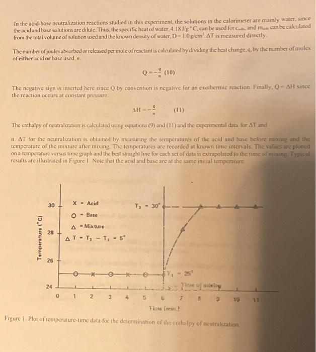 Solved EXPERIMENT \#10: Thermochemistry (Determination of | Chegg.com