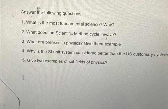 Solved Answer the following questions. 1. What is the most | Chegg.com