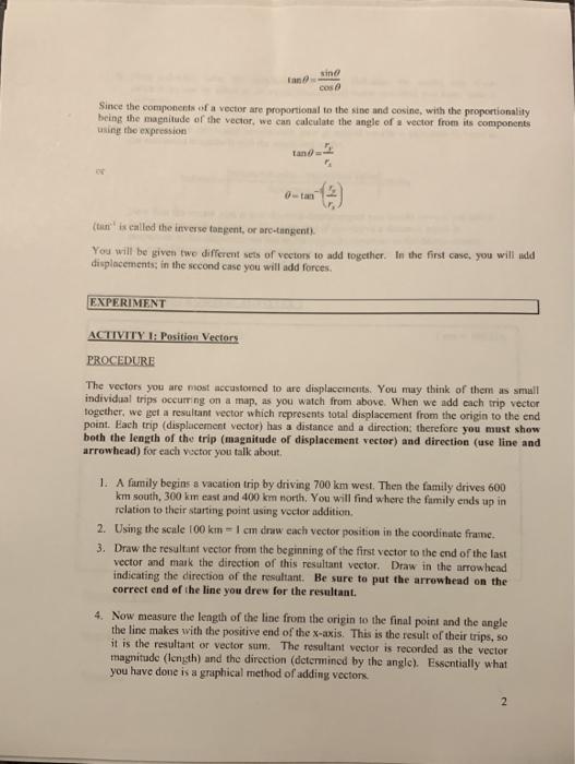 Solved Lab 5 - Vector Addition and Static Equilibrium | Chegg.com