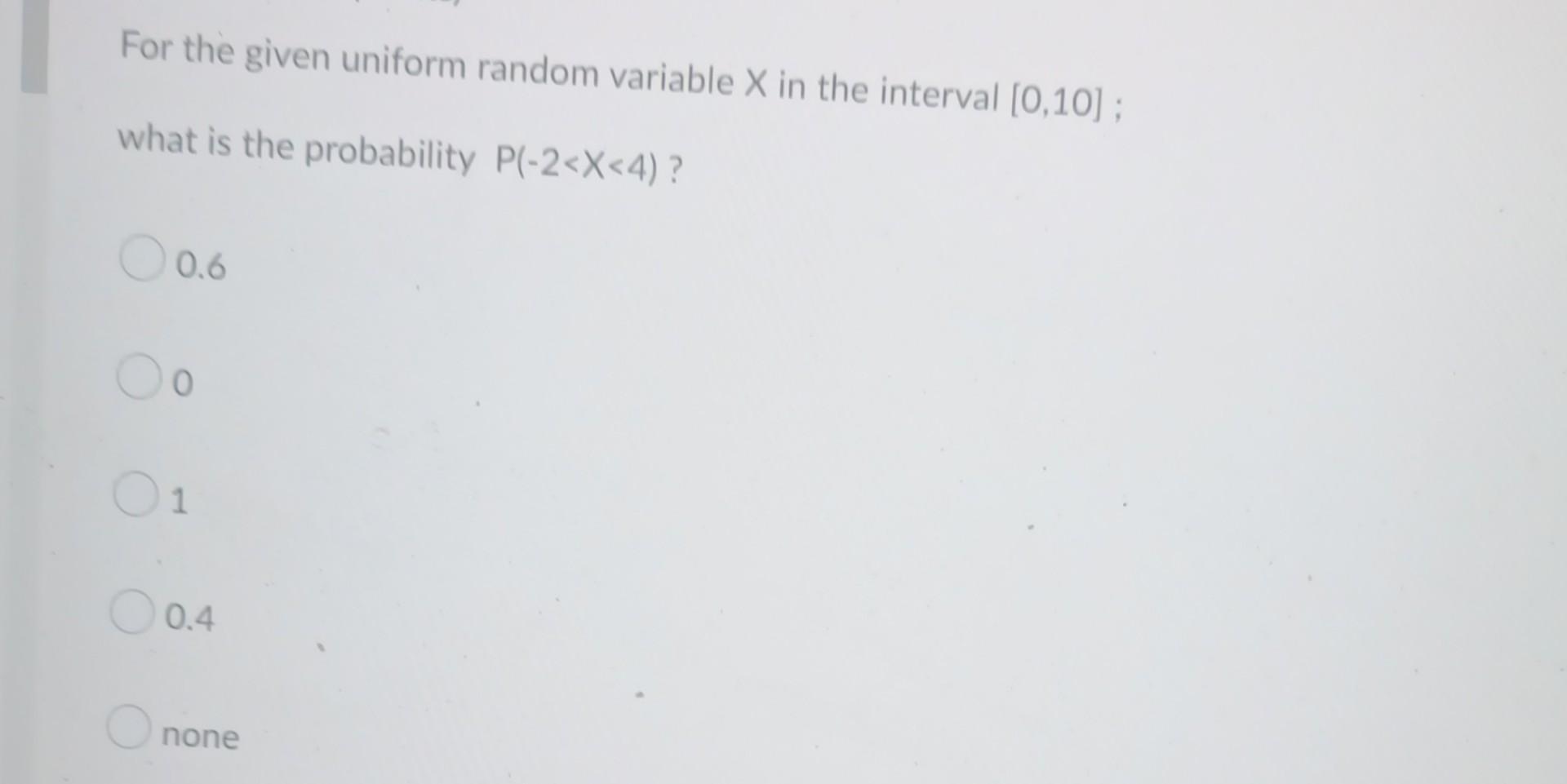 Solved For the given uniform random variable X in the | Chegg.com