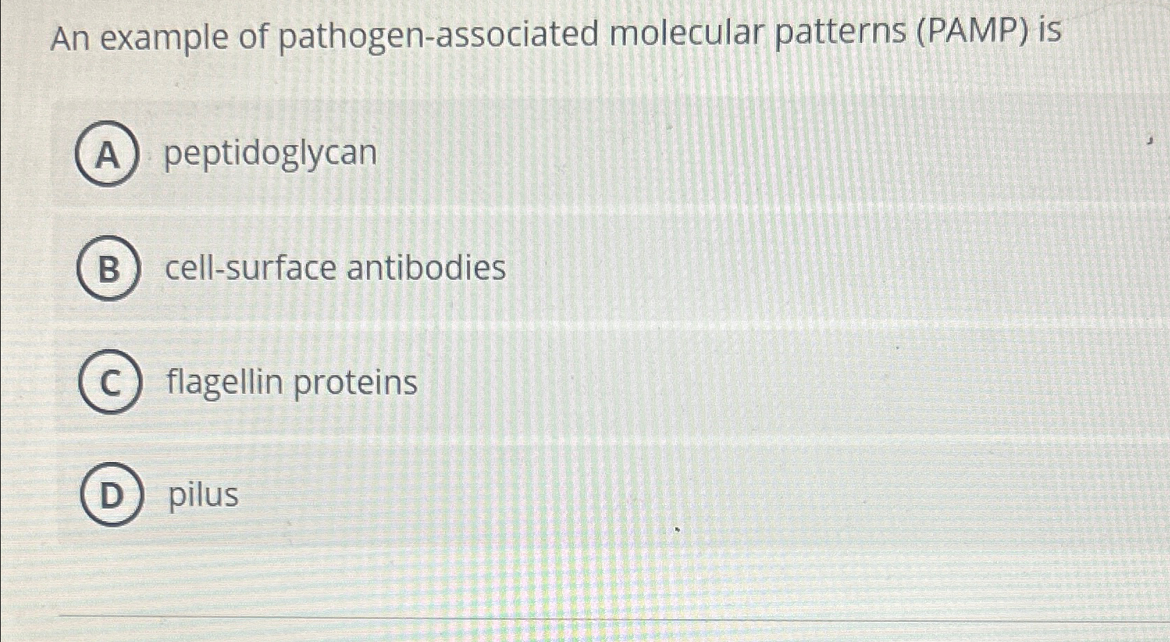 Solved An Example Of Pathogen Associated Molecular Patterns