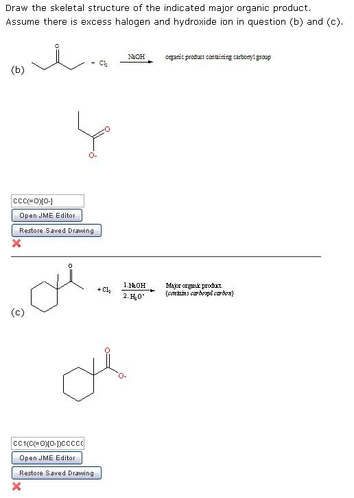Solved Draw the skeletal structure of the indicated major | Chegg.com