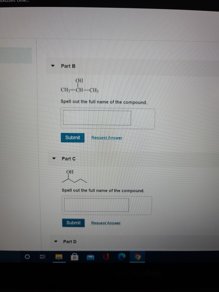 Solved 11.COM Part B OH CH3-CH-CH: Spell out the full name | Chegg.com