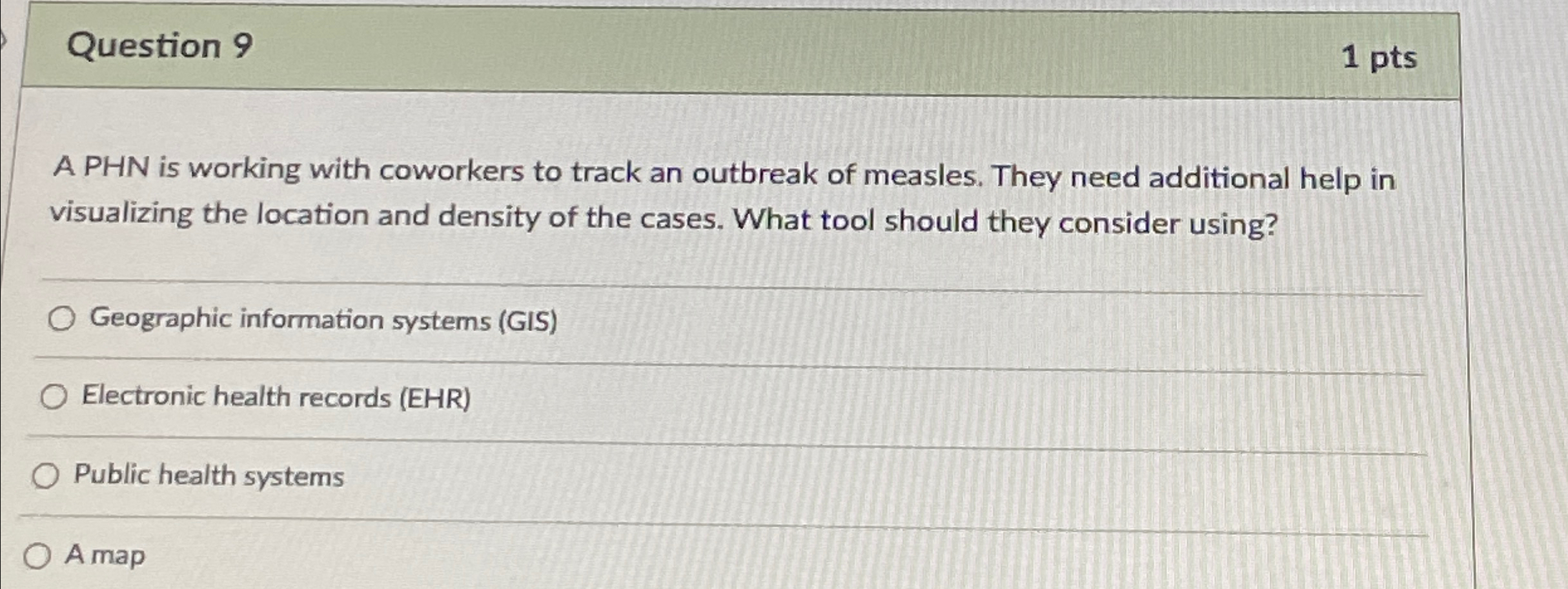 Solved Question 91 ﻿ptsA PHN is working with coworkers to | Chegg.com