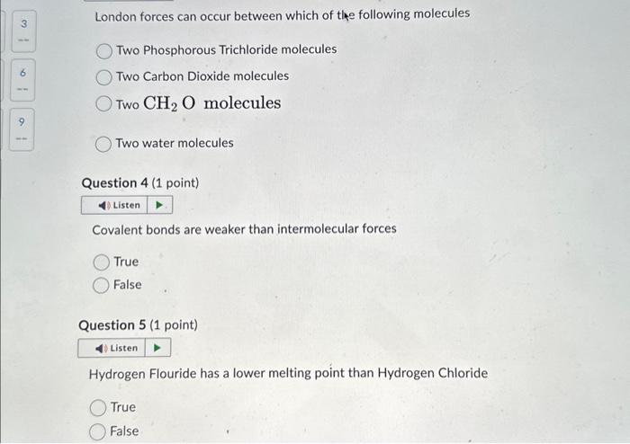 Solved London forces can occur between which of the | Chegg.com