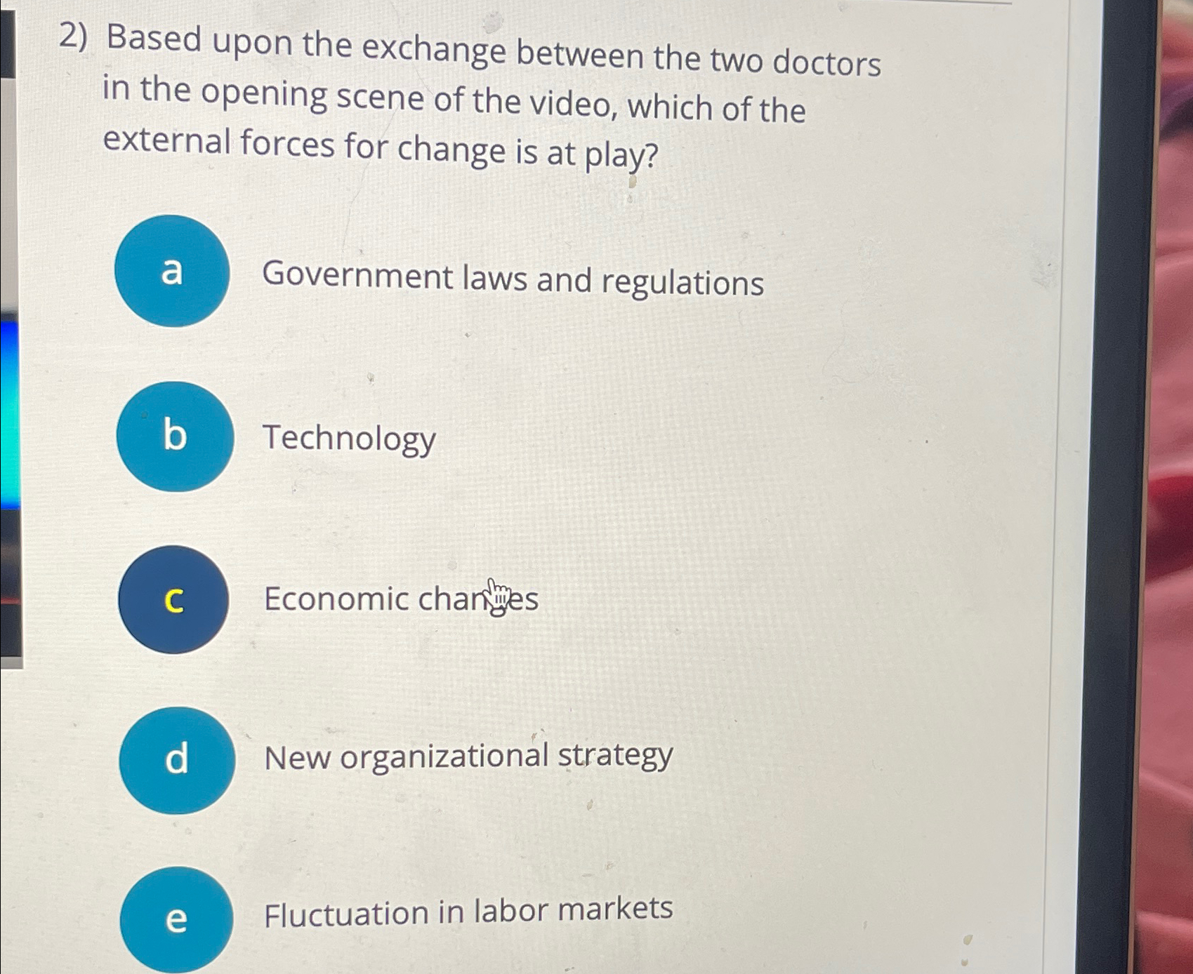 Solved Based upon the exchange between the two doctors in | Chegg.com