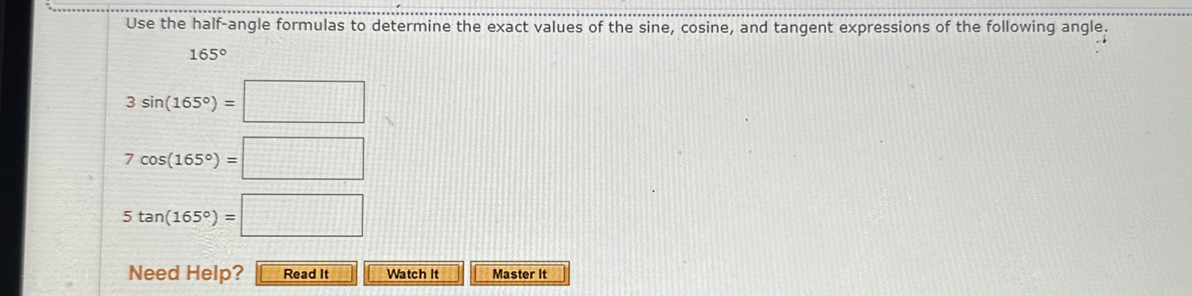 Solved Use the half-angle formulas to determine the exact | Chegg.com