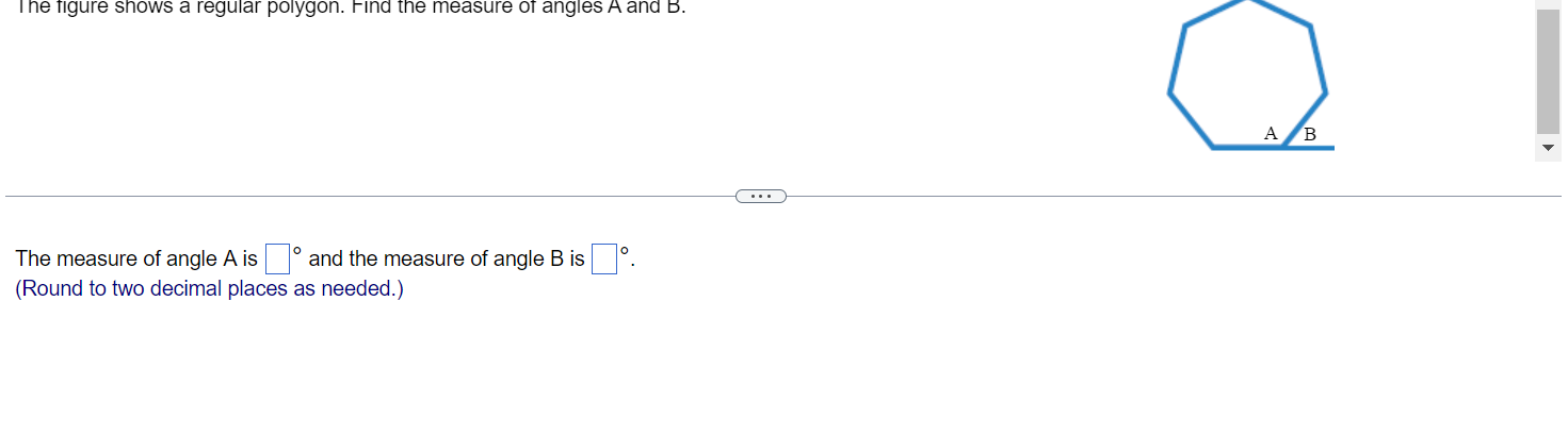 Solved The figure shows a regular polygon. Find the measure | Chegg.com