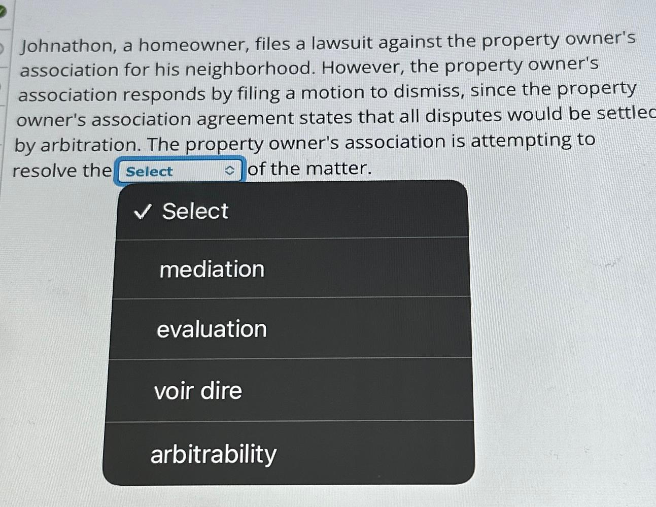 Solved Johnathon, a homeowner, files a lawsuit against the | Chegg.com