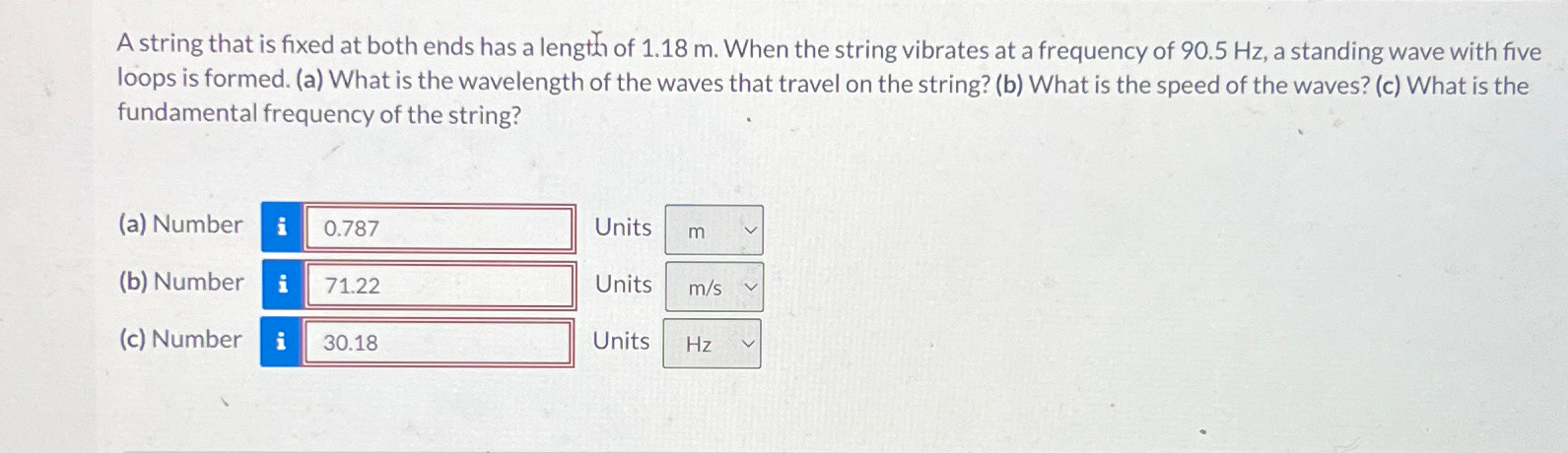 Solved A string that is fixed at both ends has a length of | Chegg.com