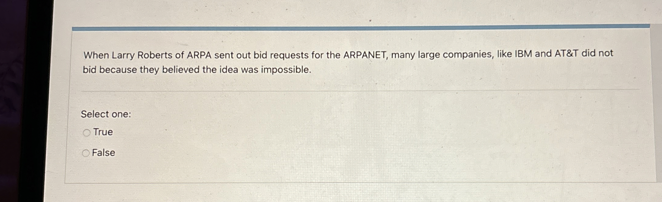 Solved When Larry Roberts of ARPA sent out bid requests for | Chegg.com