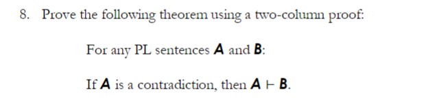 Prove the following theorem using a two-column | Chegg.com