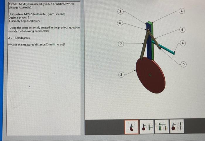 Solved E30002: Modify this assembly in SOUDWORKS (Wheel | Chegg.com