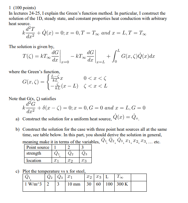 Solved 1 (100 ﻿points)In lectures 24-25, ﻿I explain the | Chegg.com
