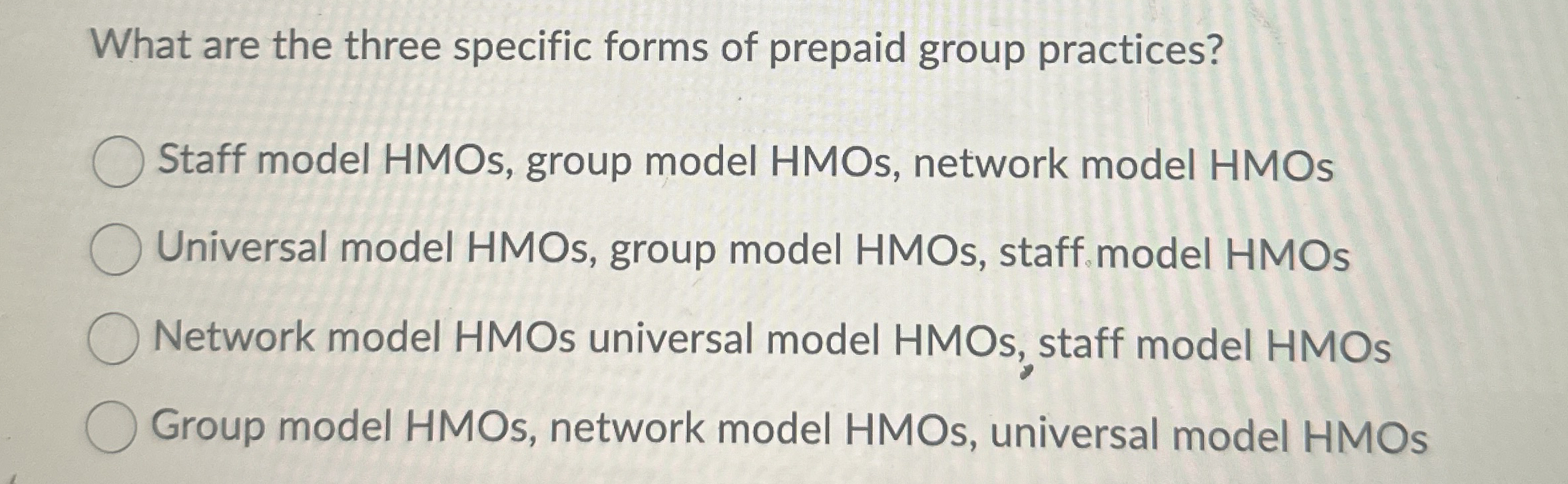Solved What are the three specific forms of prepaid group | Chegg.com