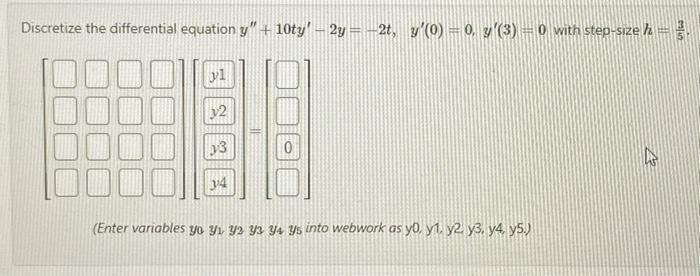 Solved Discretize the differential equation | Chegg.com