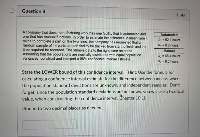 Solved State the LOWER bound of this confidence interval. | Chegg.com