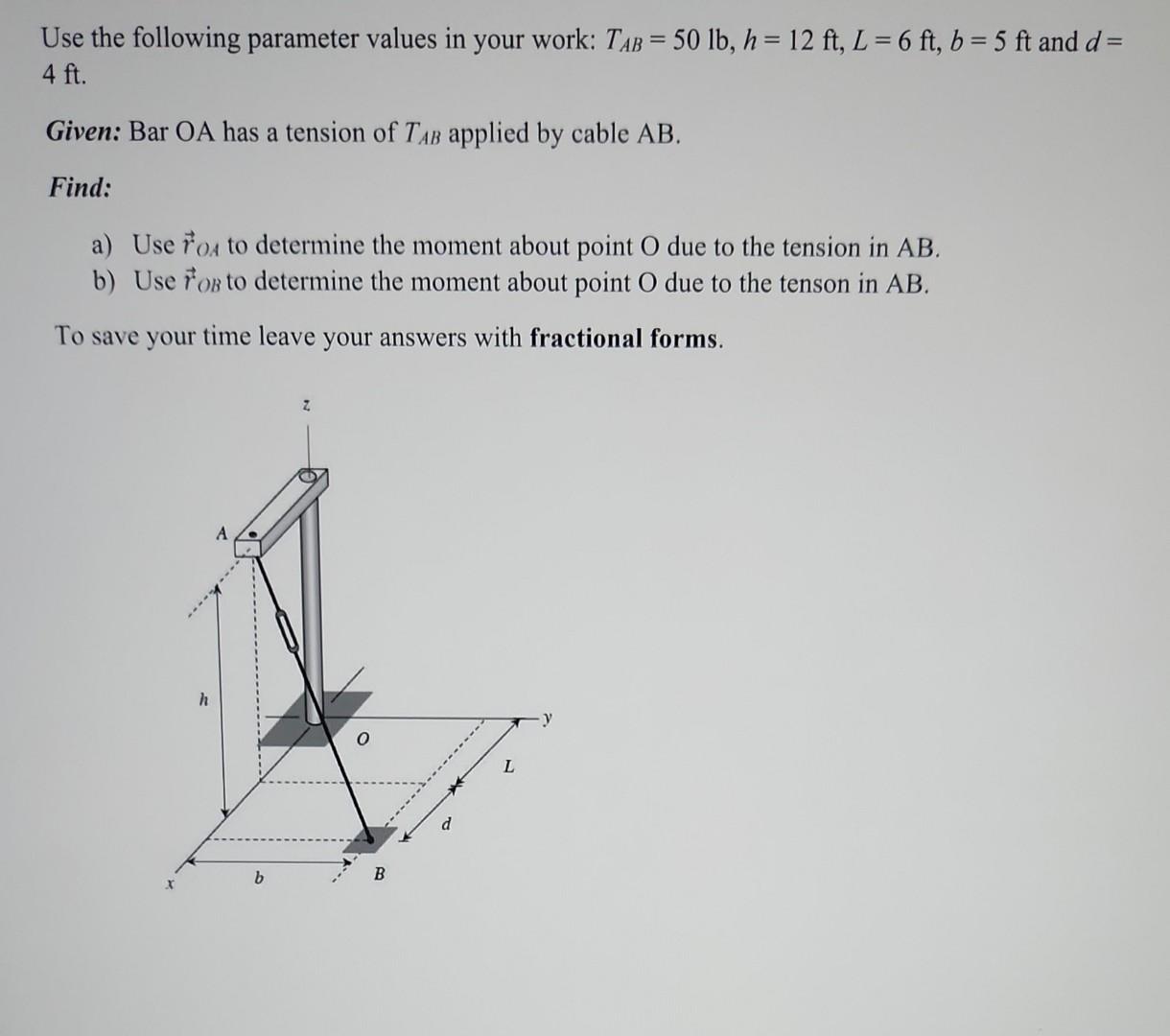 Solved Use the following parameter values in your work: | Chegg.com