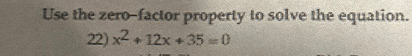 Solved Use the zero-factor property to solve the | Chegg.com