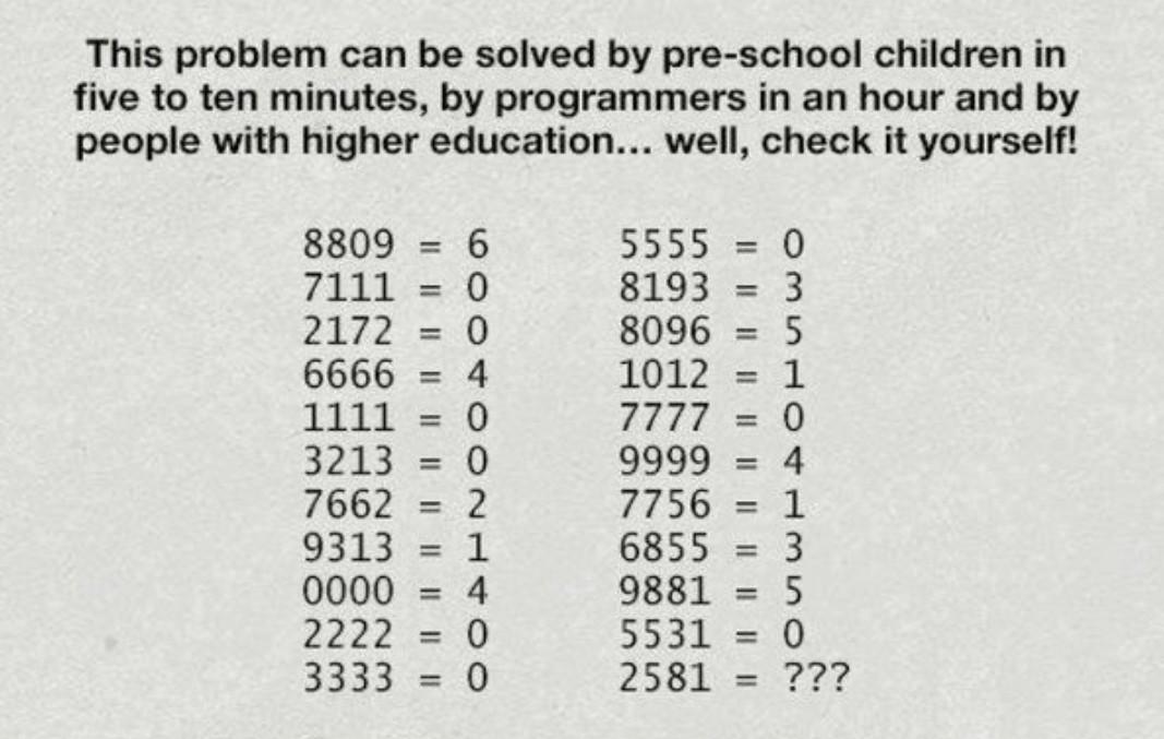 Solved This problem can be solved by pre-school children in | Chegg.com