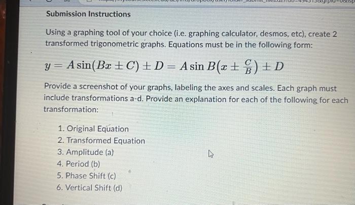 Solved Using a graphing tool of your choice (i.e. graphing | Chegg.com