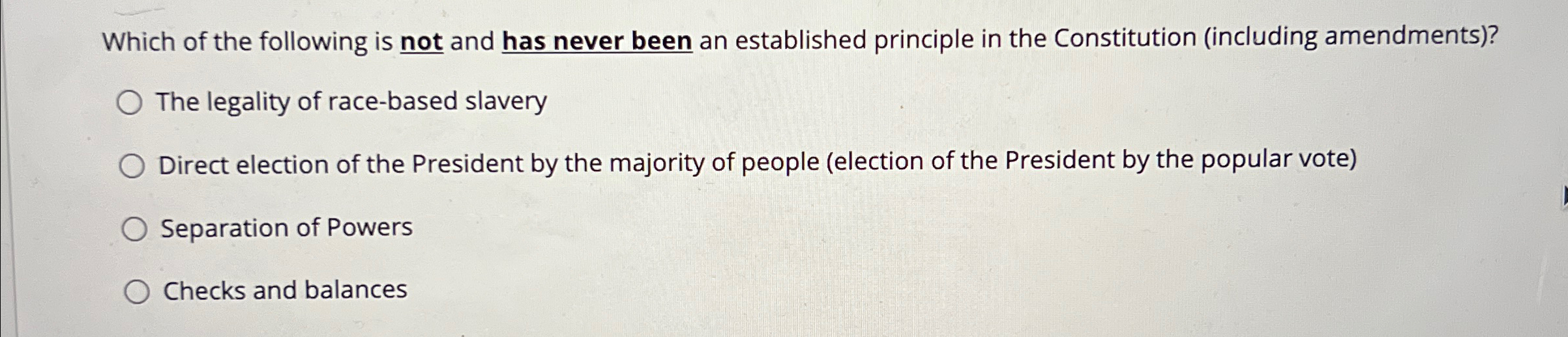 Solved Which of the following is not and has never been an | Chegg.com