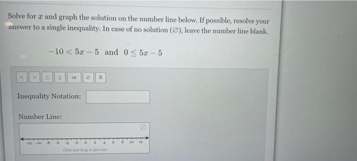Solved Solve for x and graph the solution on the number line | Chegg.com