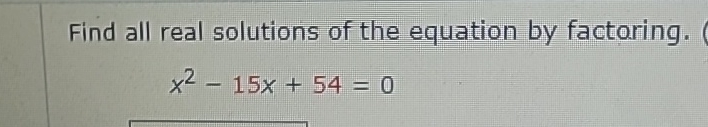 Solved Find all real solutions of the equation by | Chegg.com