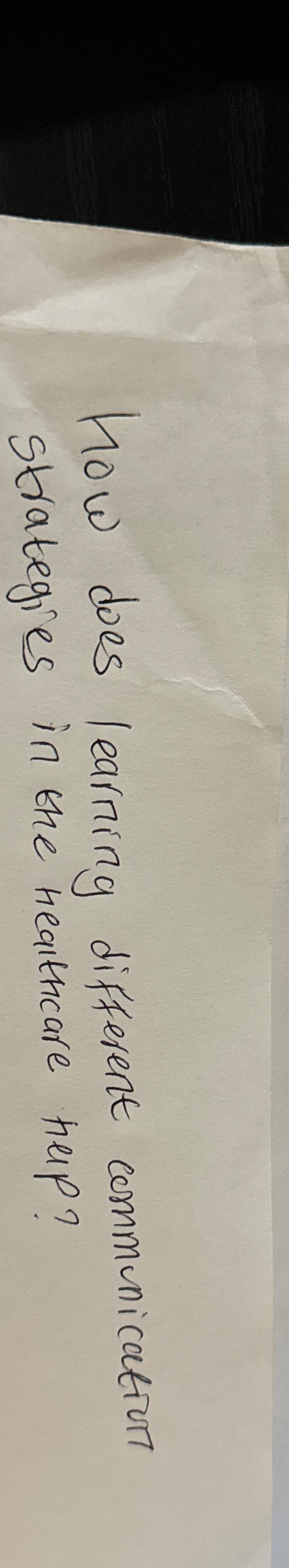 Solved How does learning different communication strategies | Chegg.com