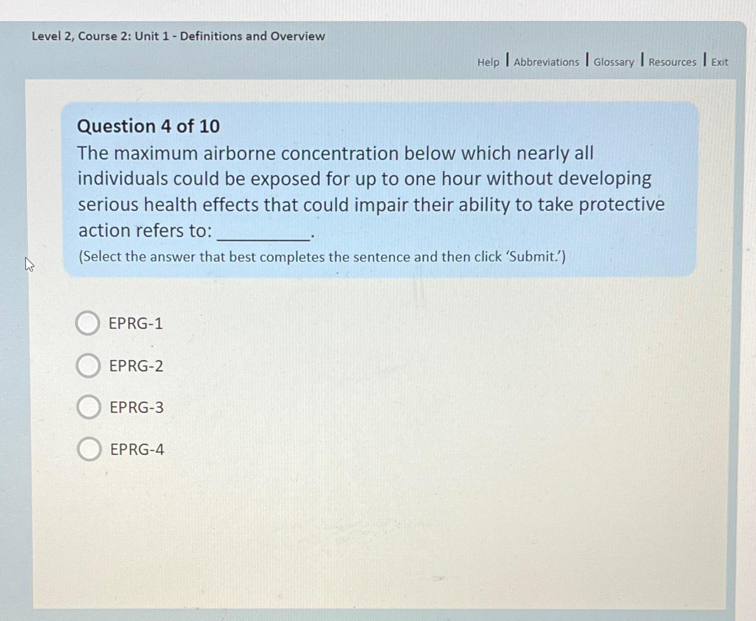Solved Level 2, ﻿Course 2: Unit 1 - ﻿Definitions and | Chegg.com