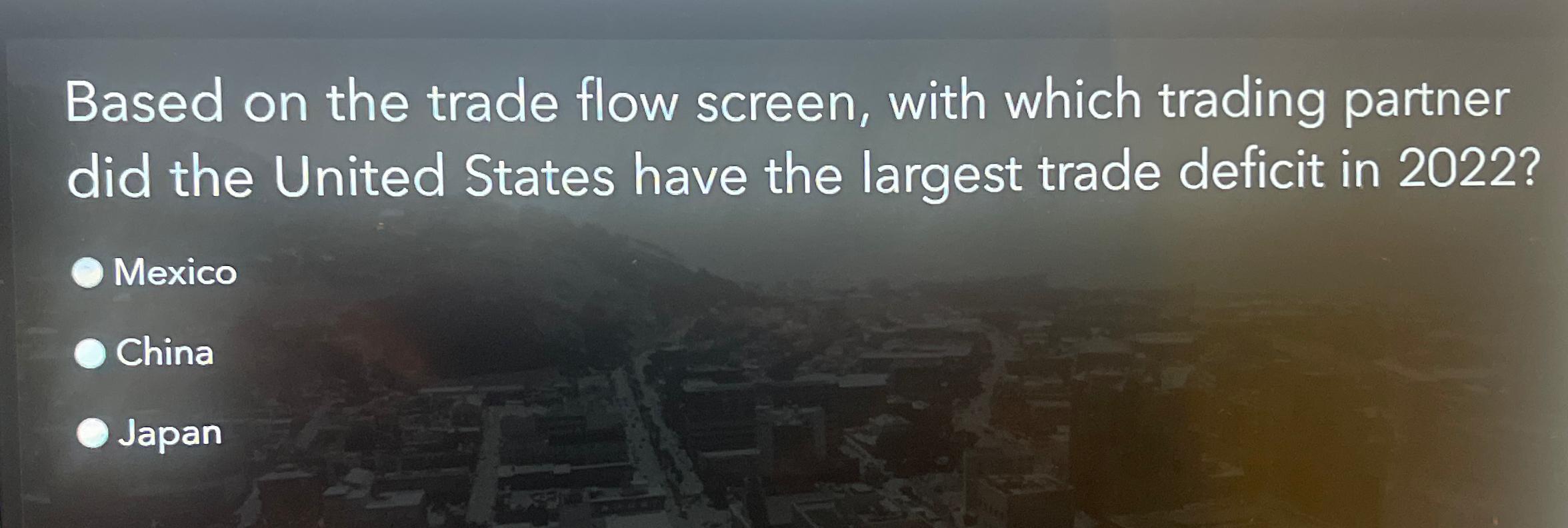 Based on the trade flow screen, with which trading | Chegg.com