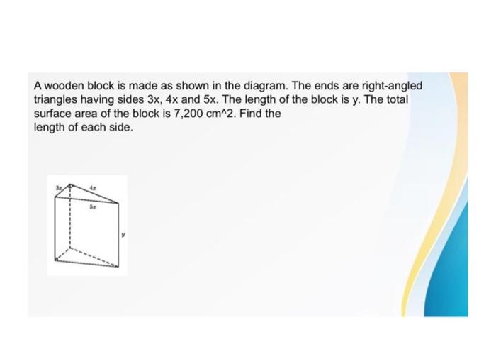 Solved A wooden block is made as shown in the diagram. The | Chegg.com