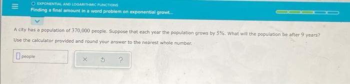 Solved III O EXPONENTIAL AND LOGARITHMIC FUNCTIONS Finding a | Chegg.com