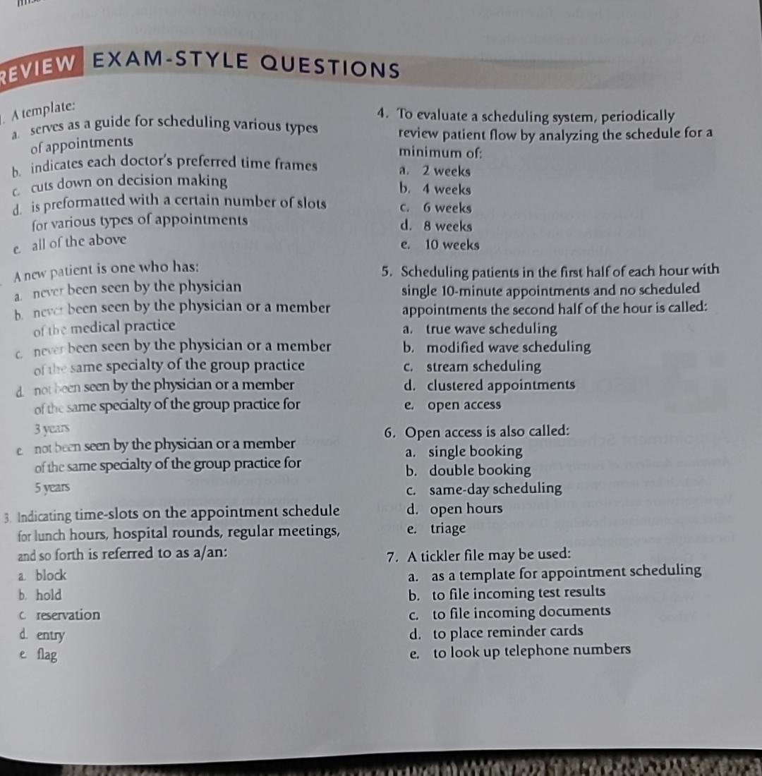 Solved 2EVIEW EXAM-STYLE QUESTIONSA template:a. ﻿serves as a | Chegg.com