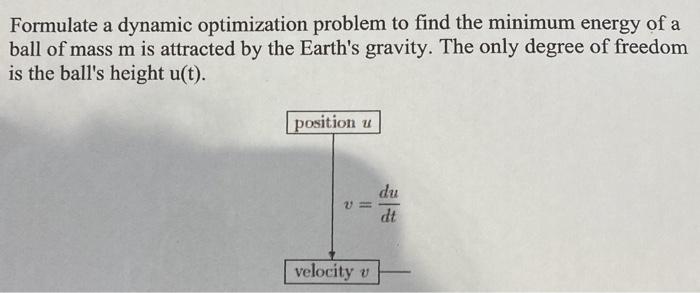 Solved Formulate a dynamic optimization problem to find the | Chegg.com