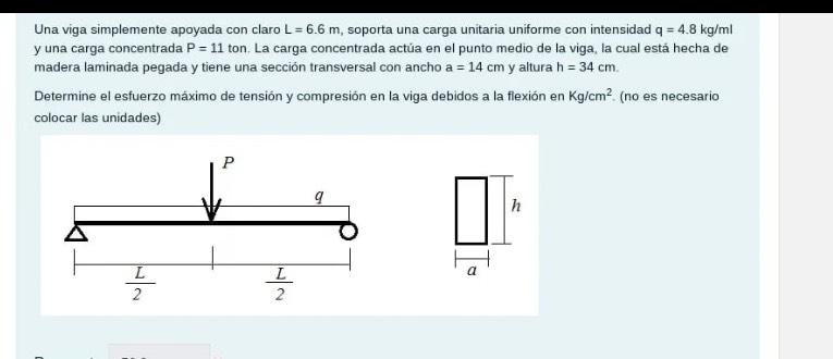 Una viga simplemente apoyada con claro L=6.6m, | Chegg.com