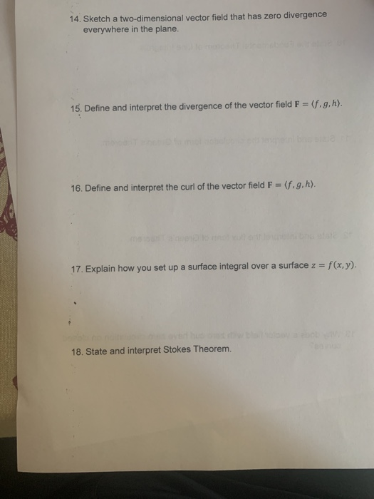 Solved 14. Sketch a two-dimensional vector field that has | Chegg.com